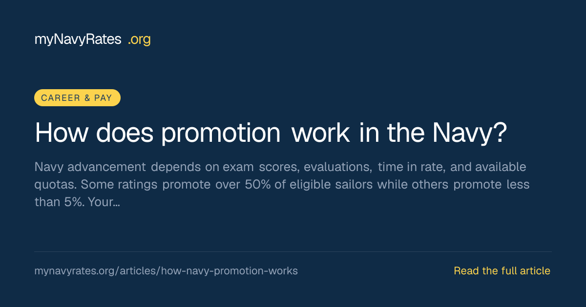 How Navy Promotion Works: Advancement Rates Explained | myNavyRates.org